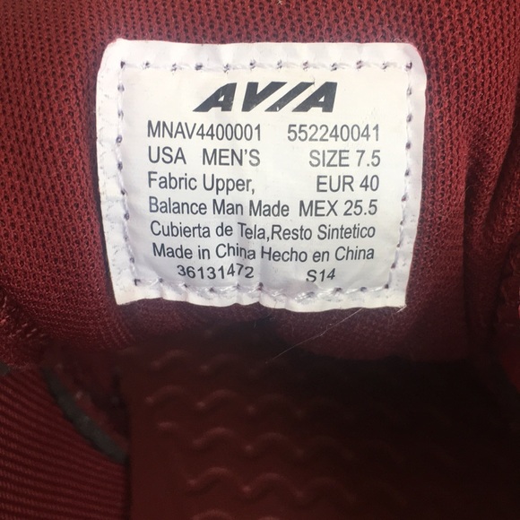 Avia | Shoes | Avia Maroon Sneakers | Poshmark